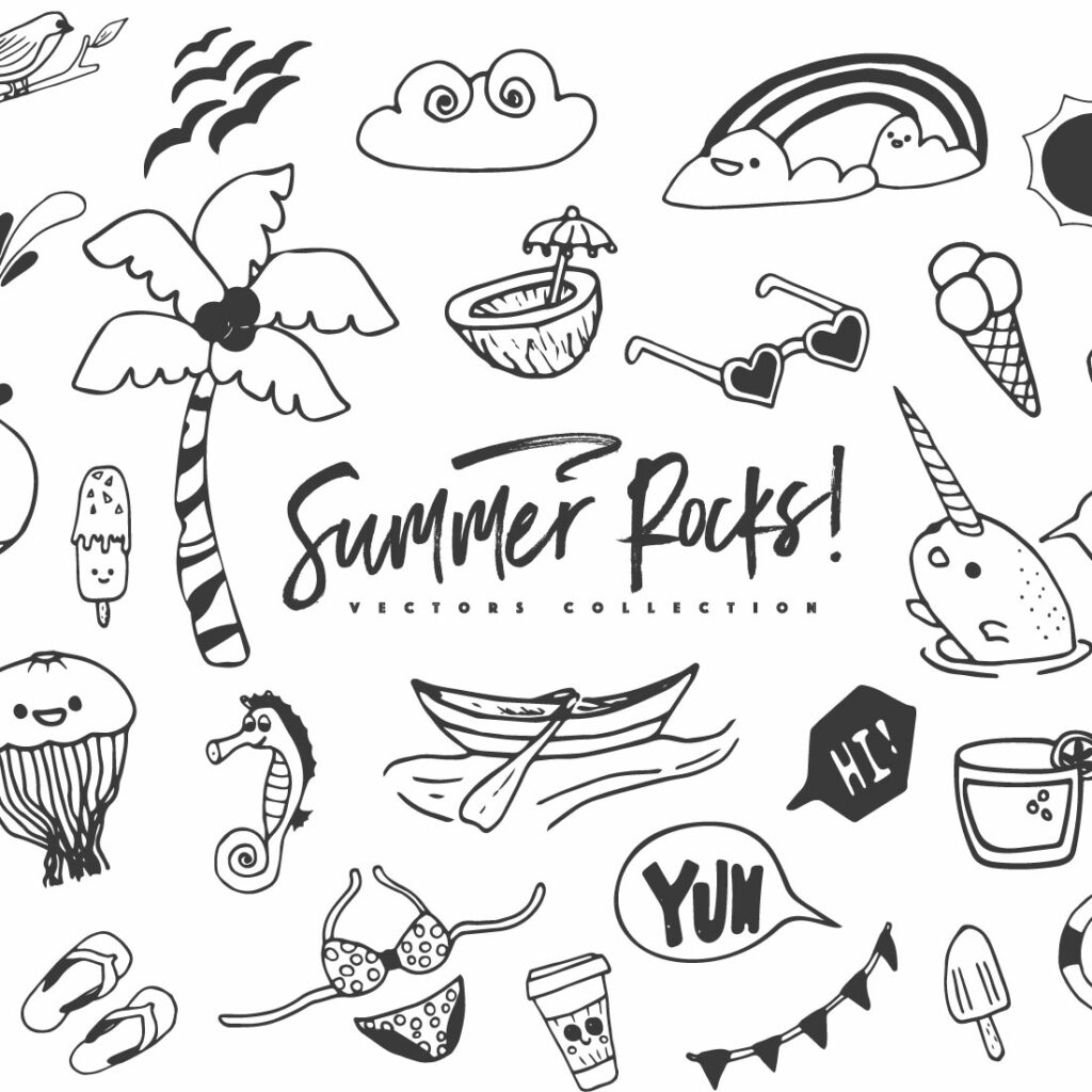 Summer Rocks Vectors Collection - MasterBundles