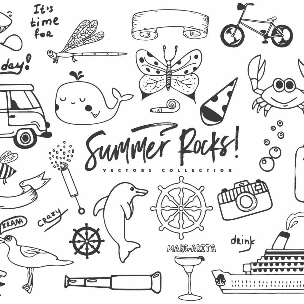 Summer Rocks Vectors Collection - MasterBundles