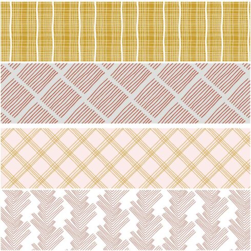 Sunset Lines Hand Drawn Patterns - MasterBundles