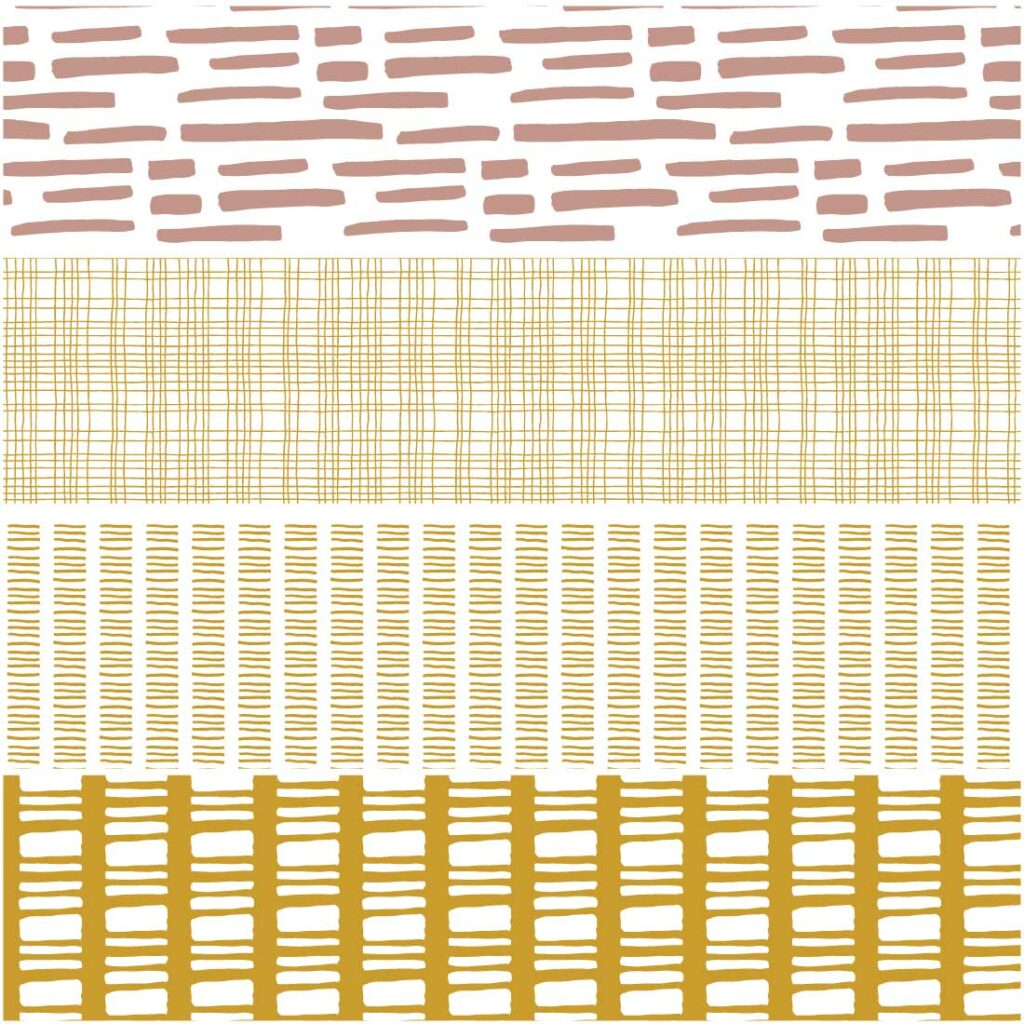 Sunset Lines Hand Drawn Patterns - MasterBundles