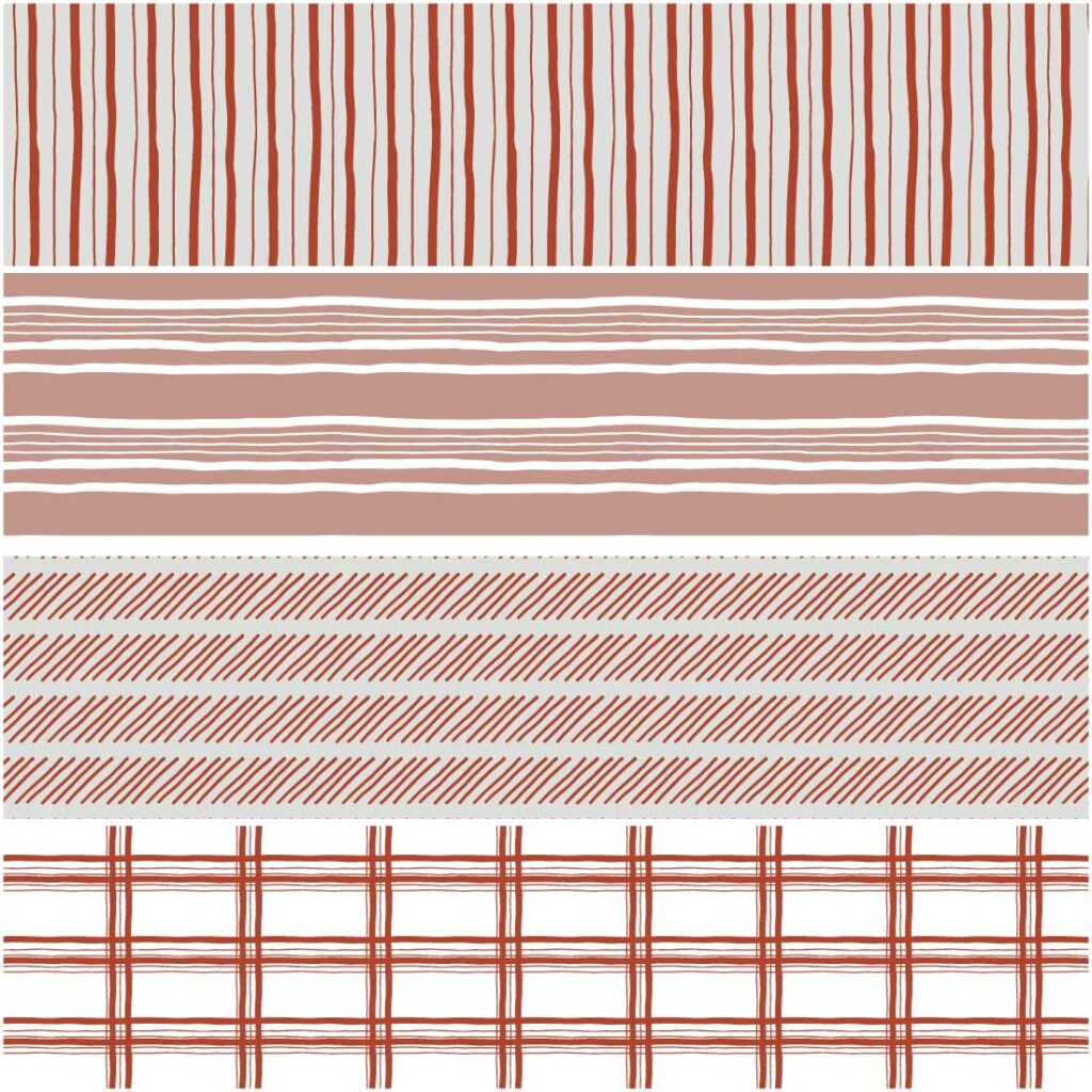 Sunset Lines Hand Drawn Patterns - MasterBundles