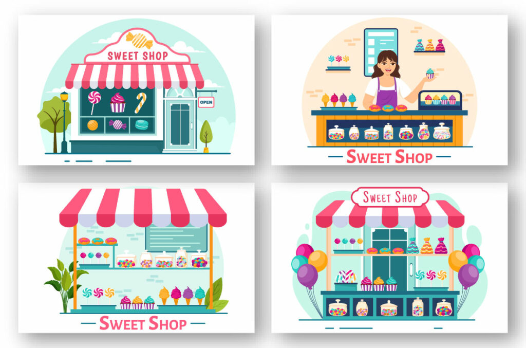 12 Sweet Shop Illustration - MasterBundles