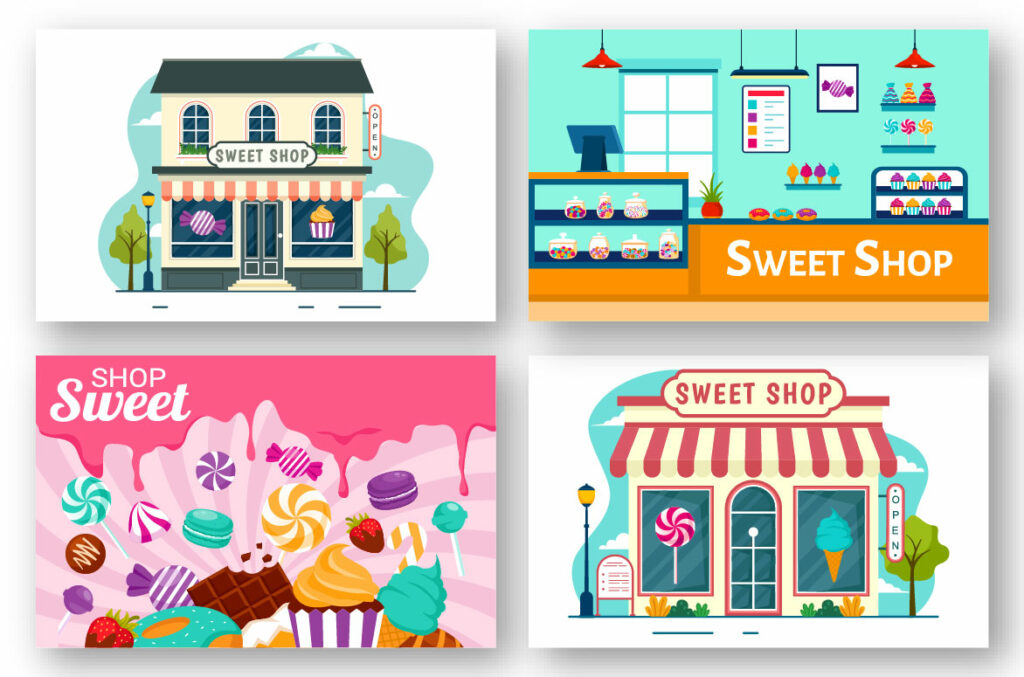 12 Sweet Shop Illustration - MasterBundles