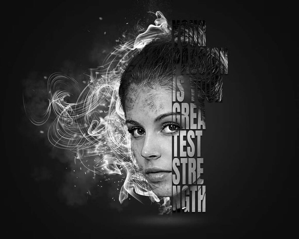 Text Portrait Photo Effect - MasterBundles