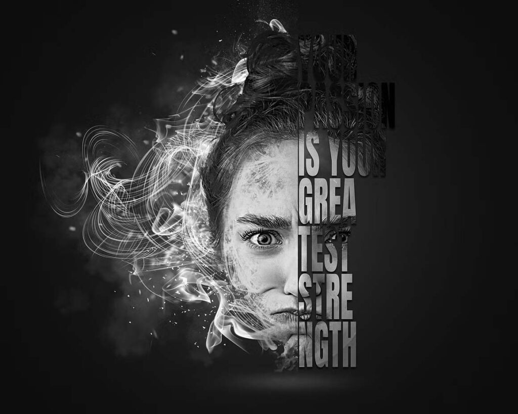 Text Portrait Photo Effect - MasterBundles