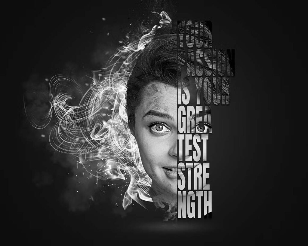 Text Portrait Photo Effect - MasterBundles