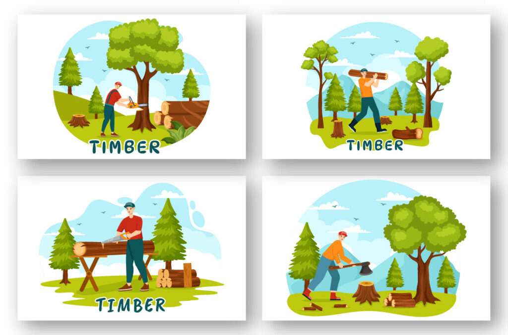 12 Timber Illustration - MasterBundles