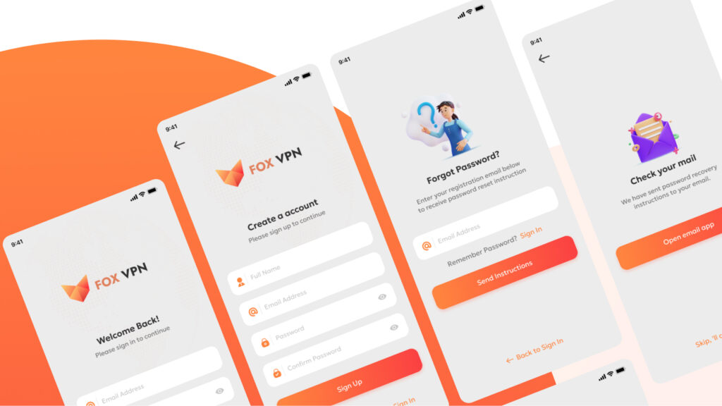 VPN Connecting App Template - 20+ Screens in Figma Format - MasterBundles
