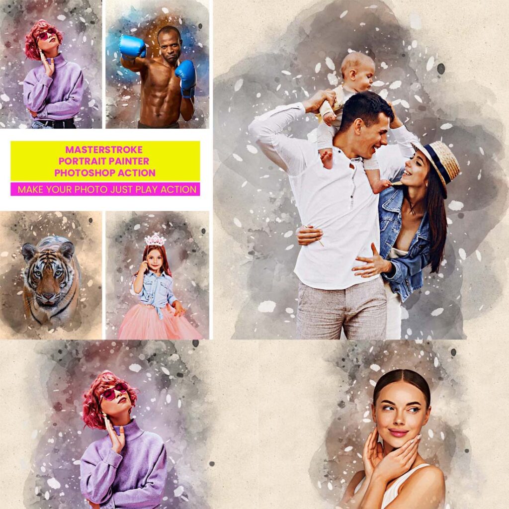 Masterstroke Portrait Painter Action - MasterBundles