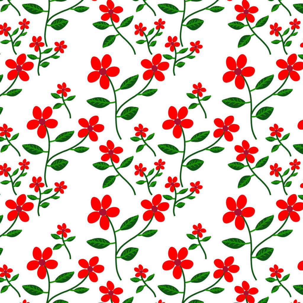 Red flower seamless pattern for fabrics, textile, backgrounds and other ...