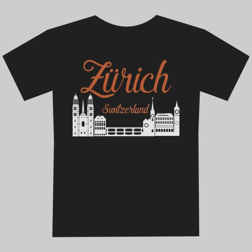 How about "Zurich Vibes: A Celebration in Threads T shirt design ...