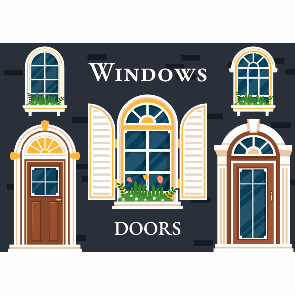 10 Doors and Windows illustration - MasterBundles