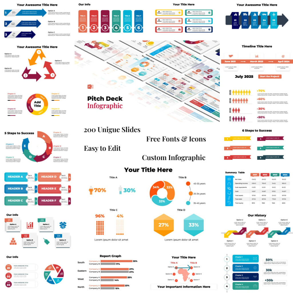 Pitch Deck Infographic Template - MasterBundles