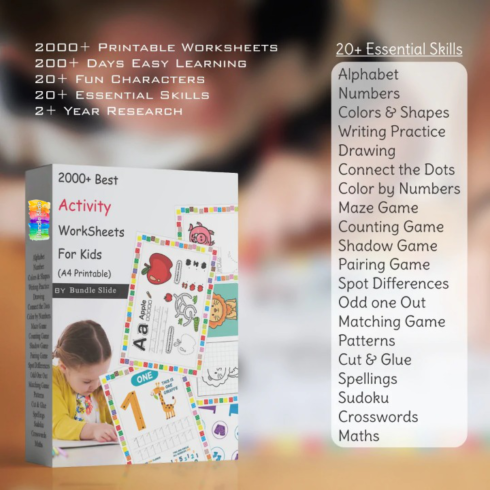 6000+ printable worksheets bundle for kids, kids worksheet, kids ...