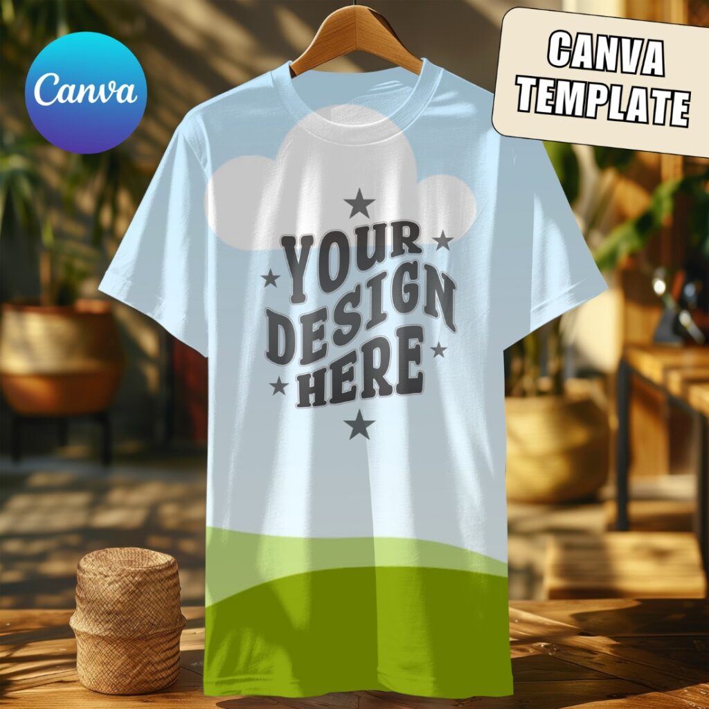 Canva Shirt Template Canva Bella Canvas 3001 Mockup + Tutorial ...