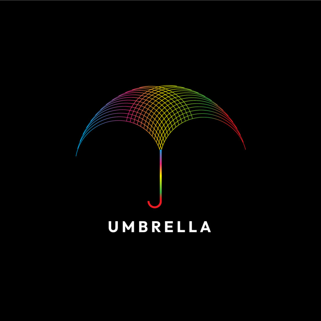 Elegant Line Art Umbrella Logo Design Bundle - MasterBundles