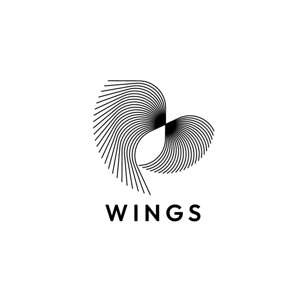 Dynamic Line Art Wings Flying and Travel Logo Design - MasterBundles