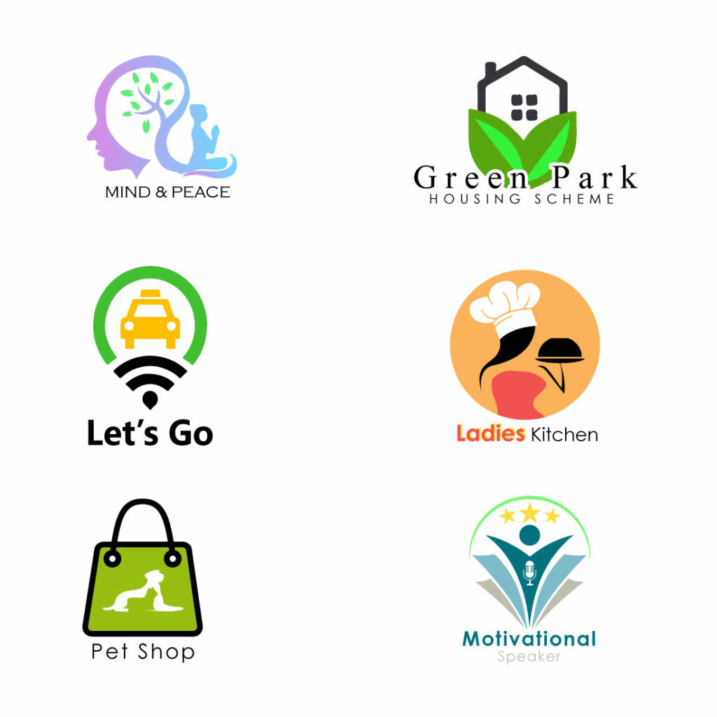 6 Colorful vesatile logos - MasterBundles