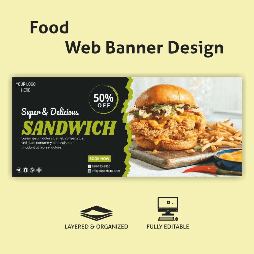 Food Web Banner Design - MasterBundles