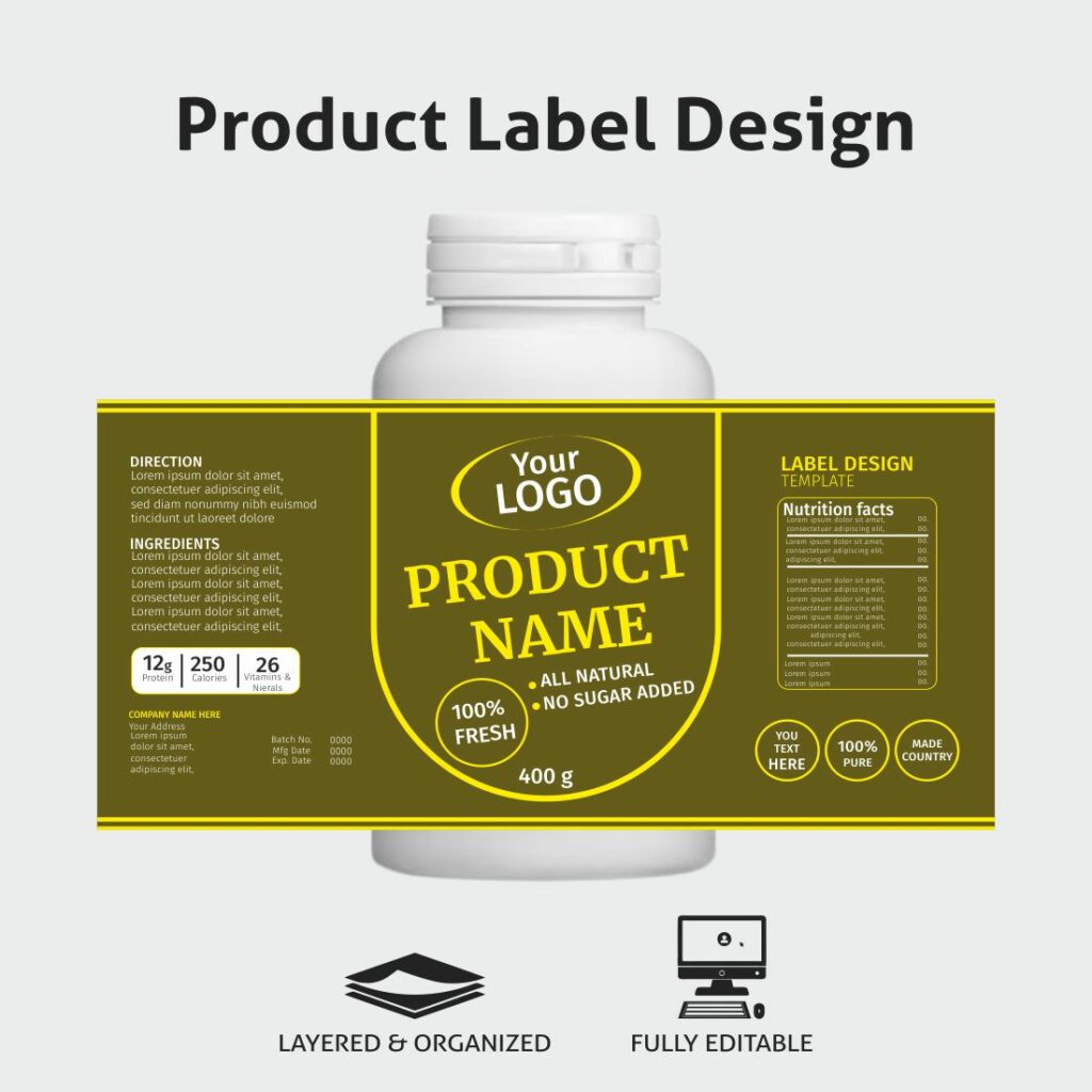 Product Label Design - MasterBundles