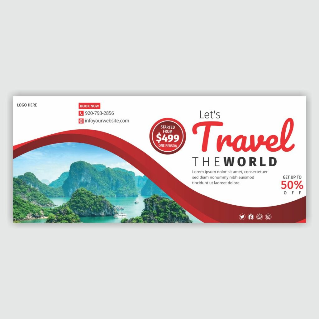 Travel Web Banner Design - MasterBundles