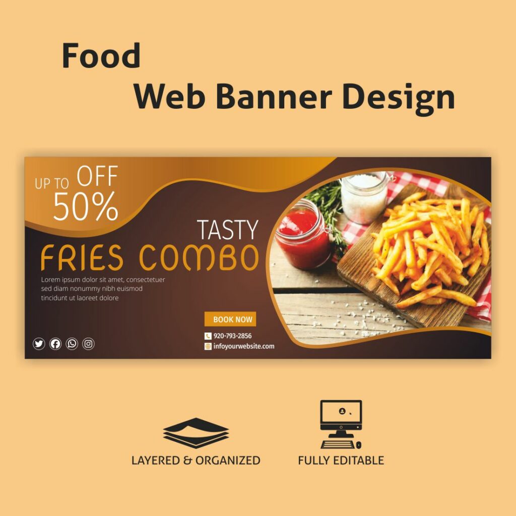 Food Web Banner Design - MasterBundles