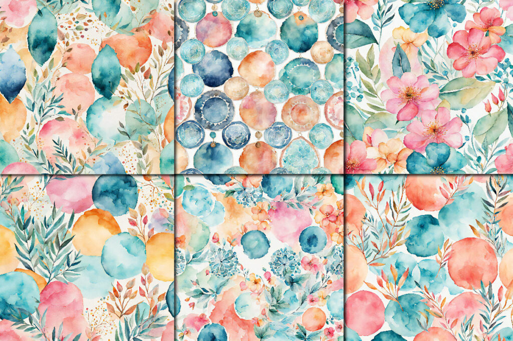 Abstract Watercolor Boho Digital Paper - MasterBundles