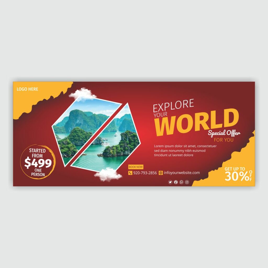 Travel Web Banner Design - MasterBundles