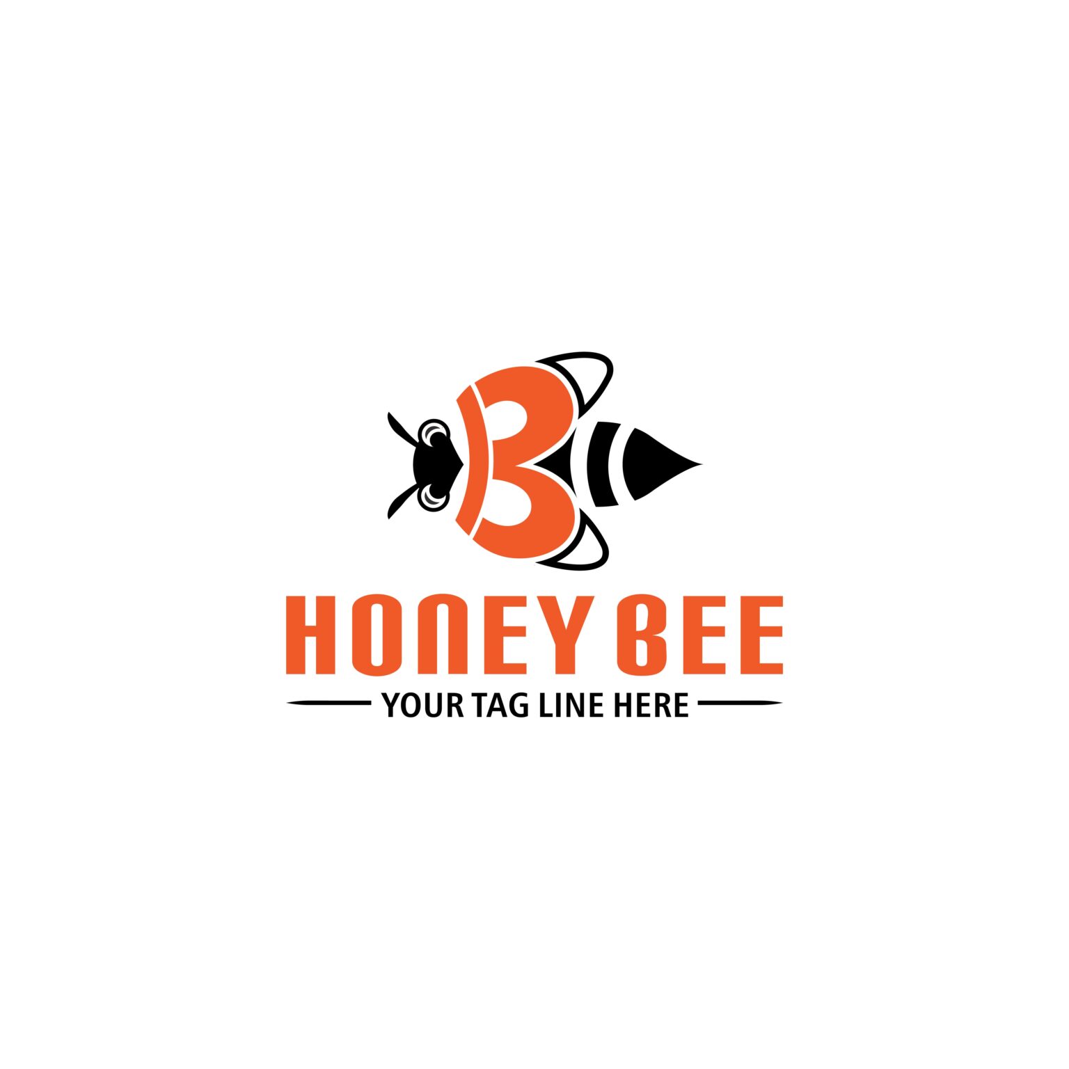 Huney Bee logo for Honey Company - MasterBundles