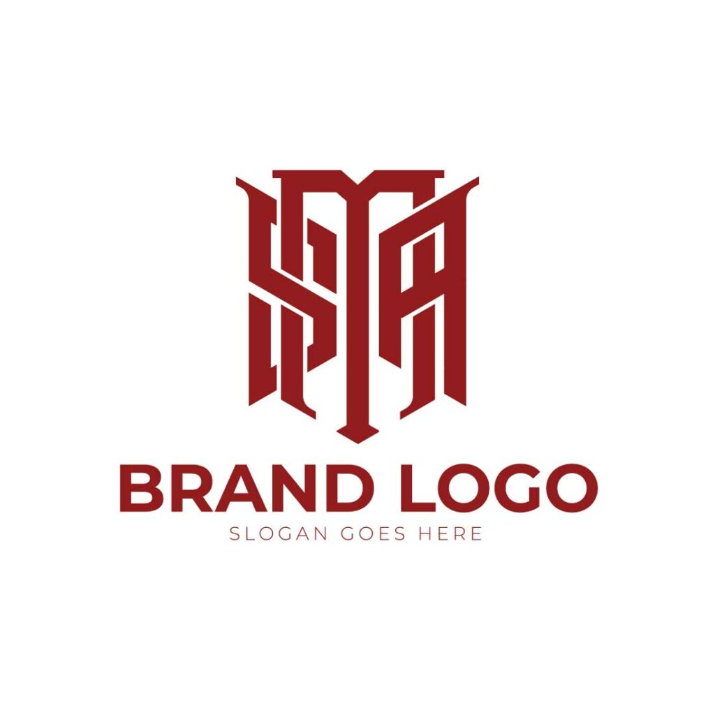 Letter SMA linked geometric logo vector design - MasterBundles