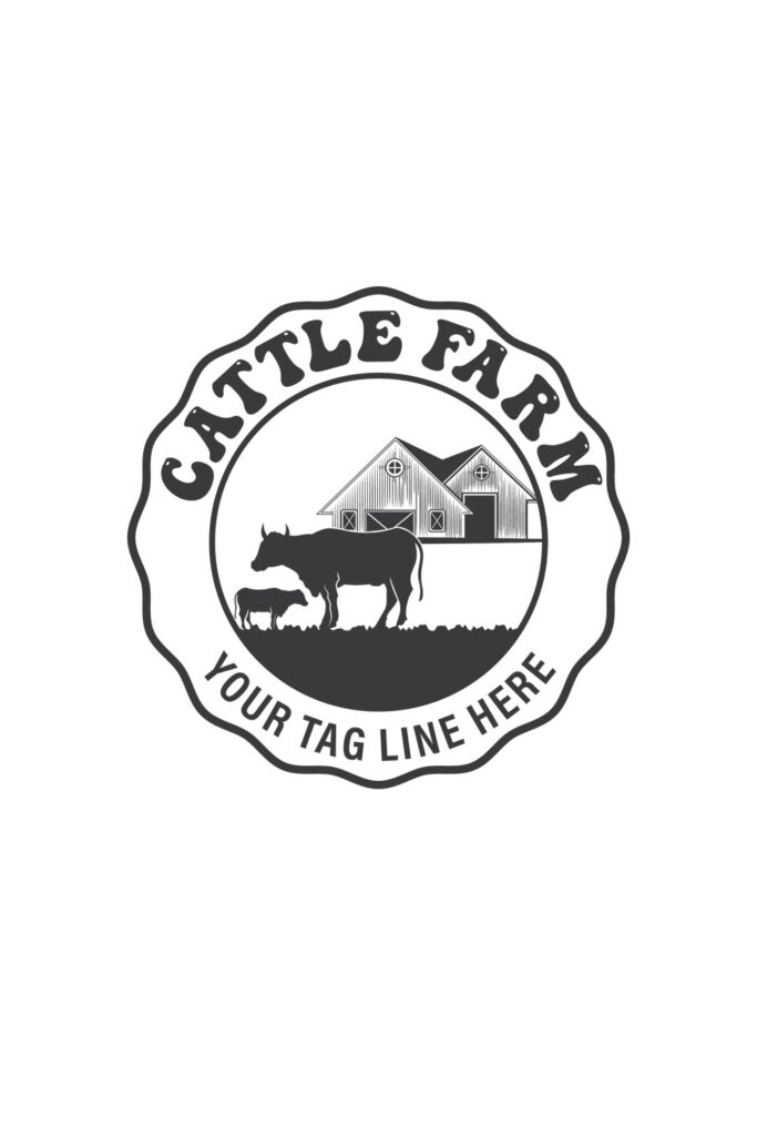 Cattle Farm logo Design professional logo design - MasterBundles