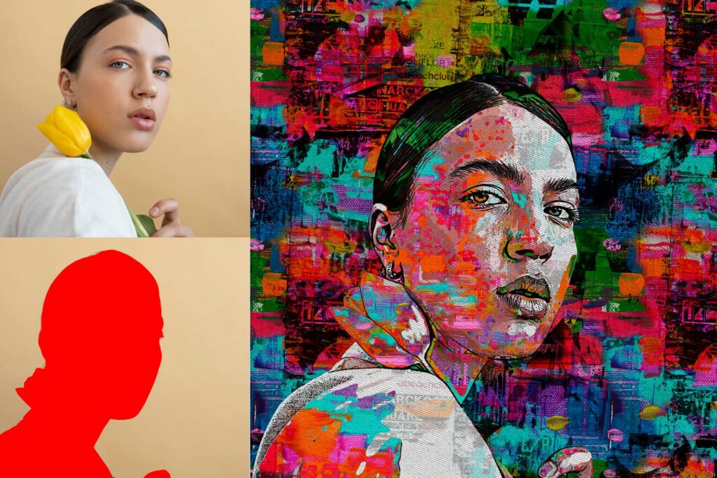 Collage Poster Art Photoshop Action - MasterBundles