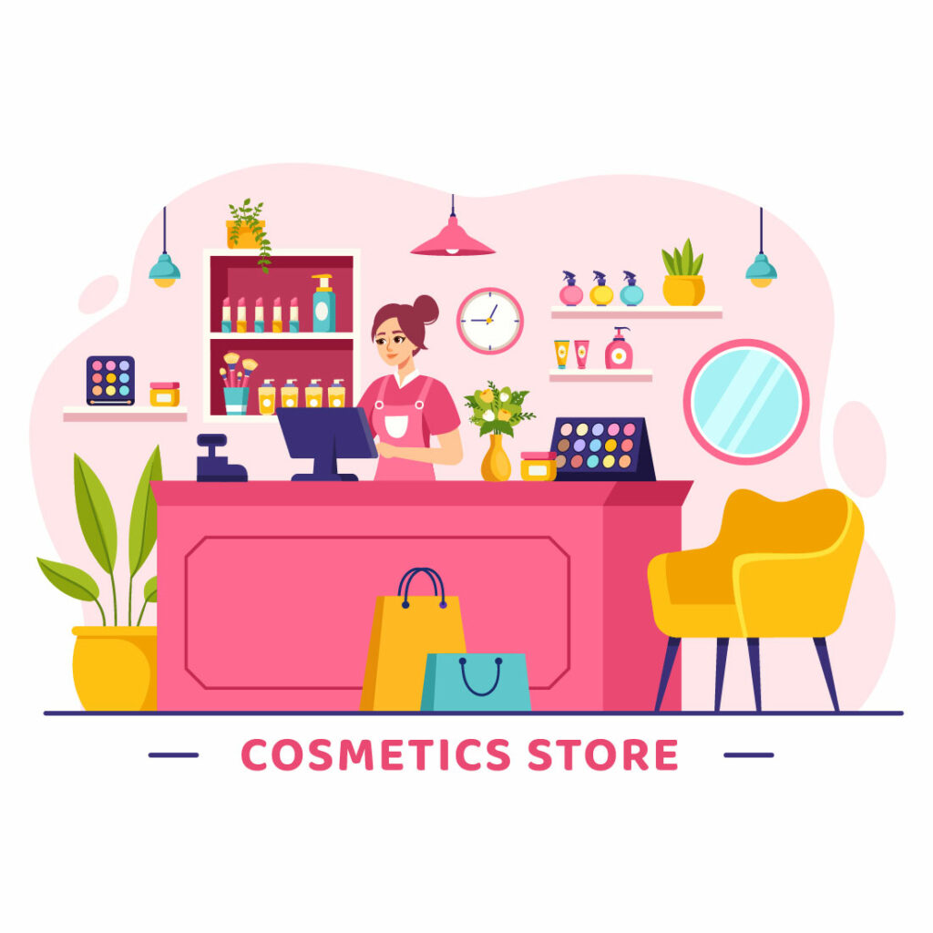 9 Cosmetics Store Illustration - MasterBundles