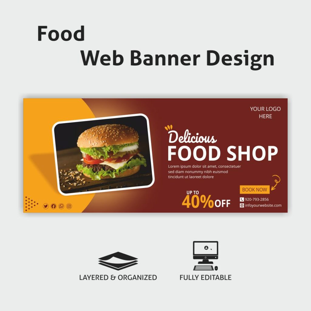 Food Web Banner Design - MasterBundles