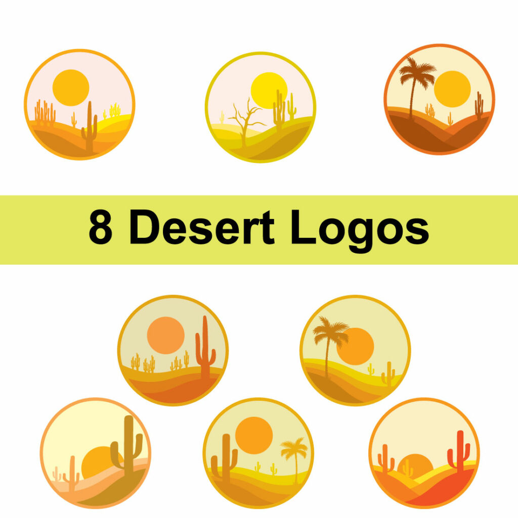 8 Desert Logos - MasterBundles