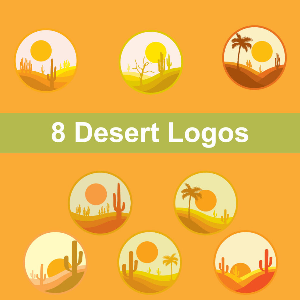 8 Desert Logos - MasterBundles