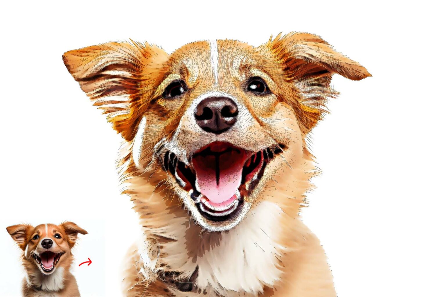 Dog Portrait Art Photoshop Action - MasterBundles