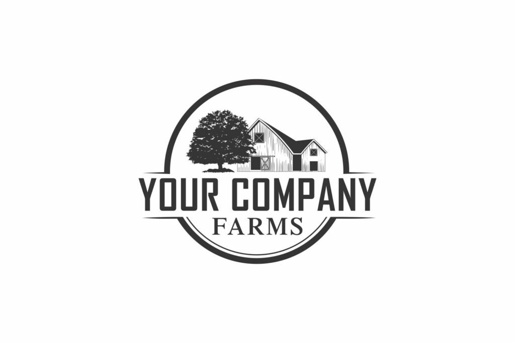 Elegant Pictorial Logo design for farm house - MasterBundles