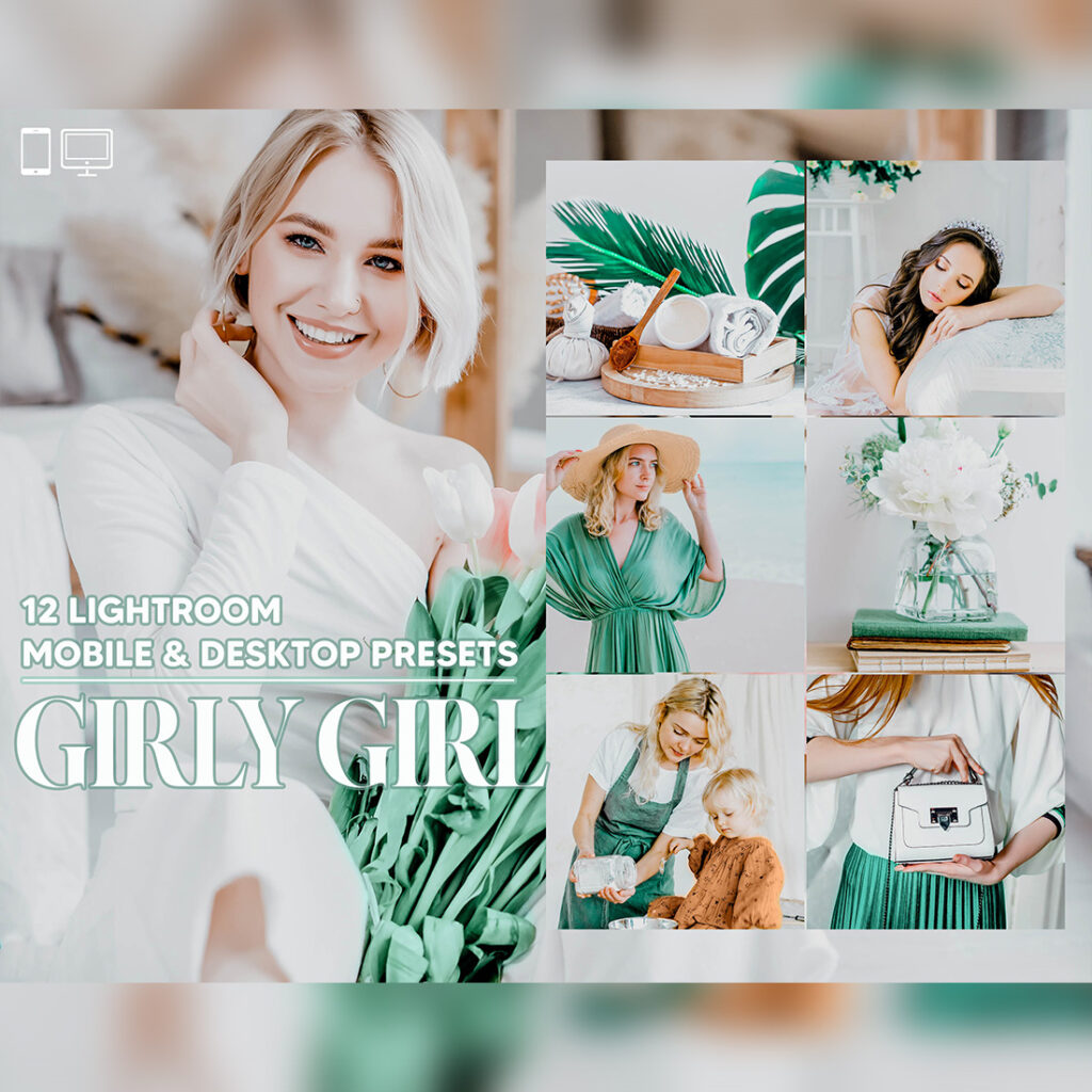 12 Girly Girl Lightroom Presets, Bright Ivory Mobile Preset, Orange ...