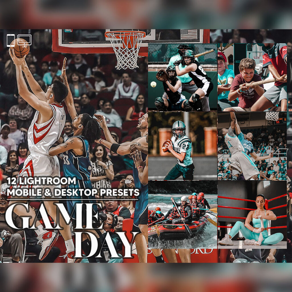 12 Game Day Lightroom Presets, Moody Mobile Preset, Basketball Desktop ...