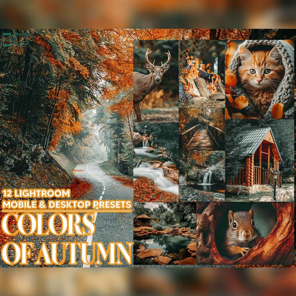 12 Colors of Autumn Lightroom Presets, Black Nature Mobile Preset ...