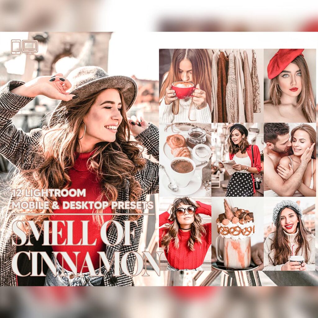 12 Smell Of Cinnamon Lightroom Presets, Winter Mobile Preset, Love ...