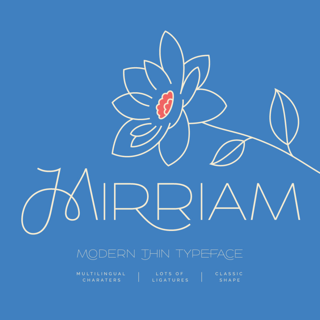 Mirriam — Modern Thin Typeface - MasterBundles