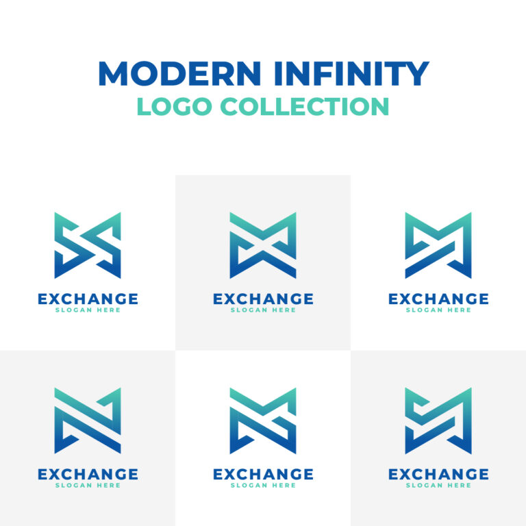 Modern Gradient Infinity Logo Collection - MasterBundles