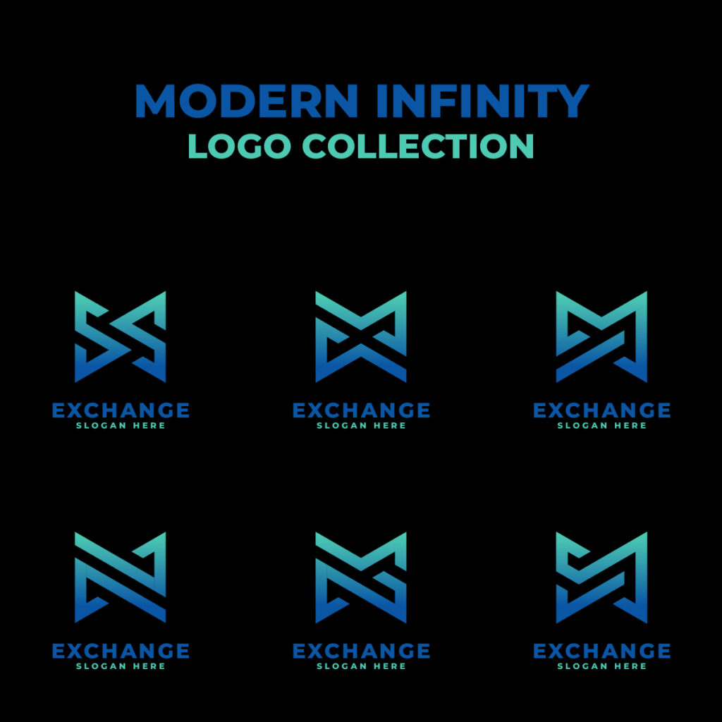Modern Gradient Infinity Logo Collection - MasterBundles