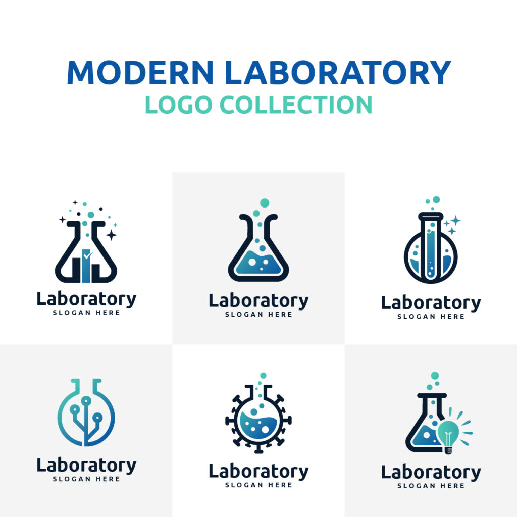 Modern Gradient Laboratory Logo Collection - MasterBundles