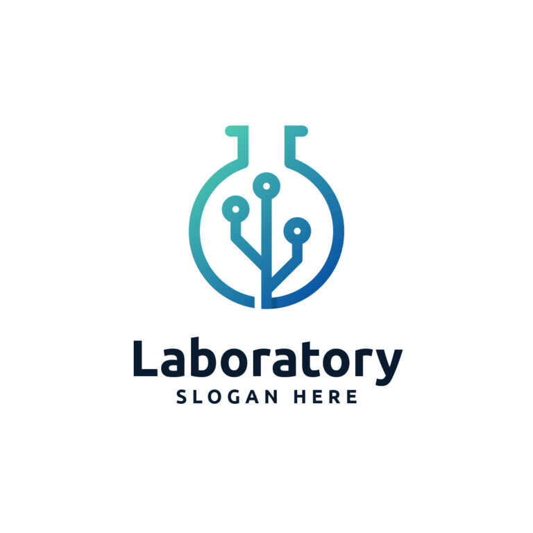 Modern Gradient Laboratory Logo Collection - MasterBundles