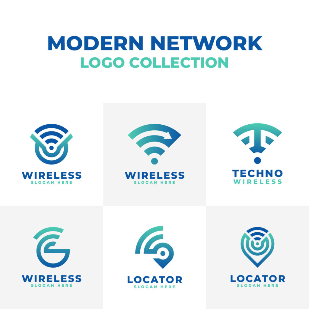 Modern Digital Network Logo Collection - MasterBundles