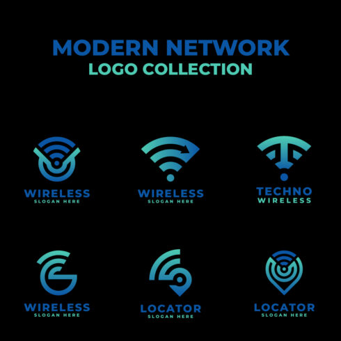 Modern Digital Network Logo Collection - MasterBundles