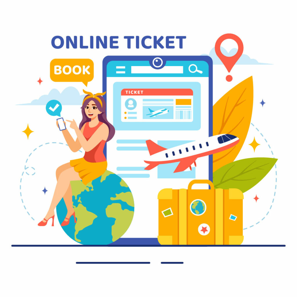 12 Online Travel Ticket Illustration - MasterBundles
